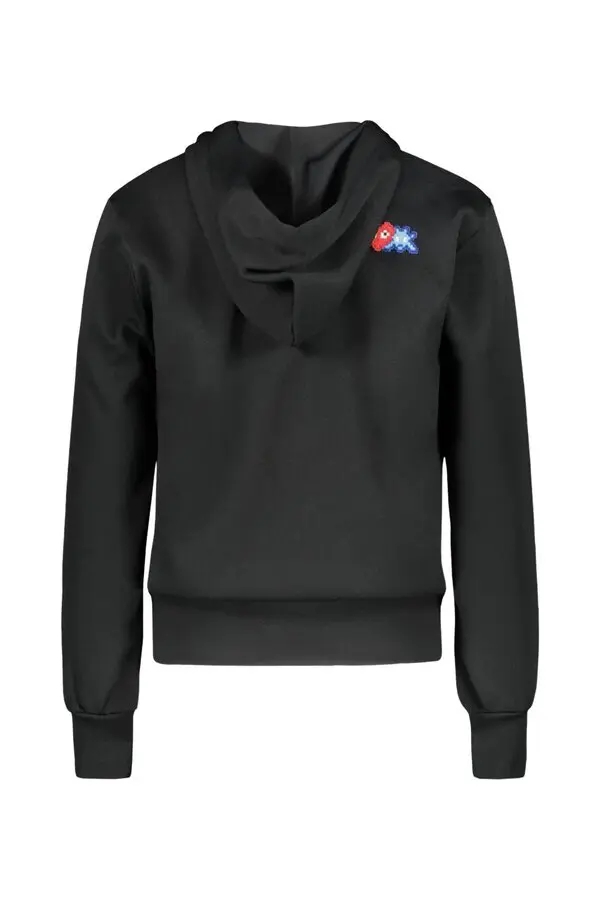 Play Comme Des Garcon Ss25 X Invader Zipped Hoodie - Black