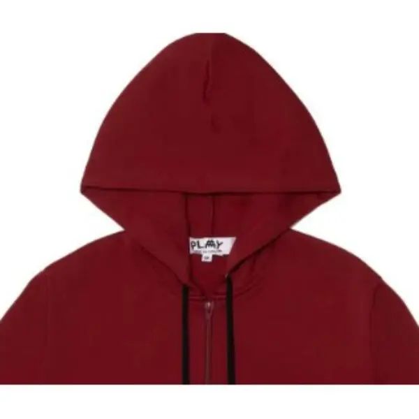 Play Comme Des Garcon X Invader Zipped Hoodie - Red