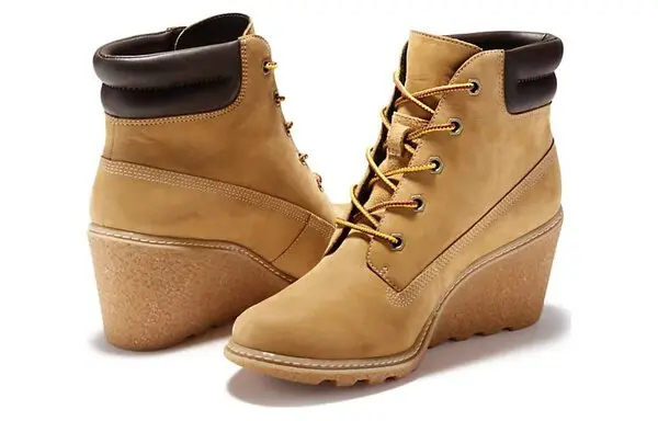 Timberland Wedge Lace-up Boots - Yellow/black