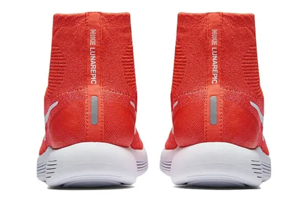 Nike Lunarepic Flyknit High Top Sneakers - Red