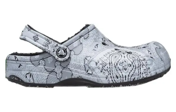 CROCS Classic Clogs With Bandana Print - Grey