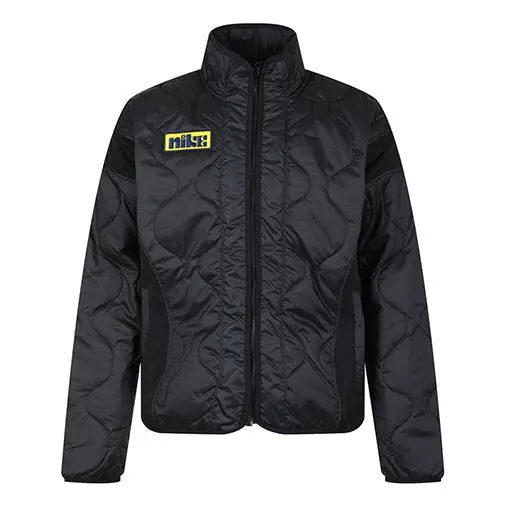 Nike Quilted Liner Jacket With Graphic Detail - Black