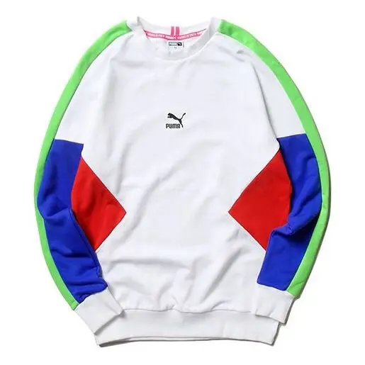 PUMA Tfs Crew Round Neck Pullover - White