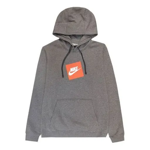 Nike Fleece Lined Pullover Hoodie - Grey