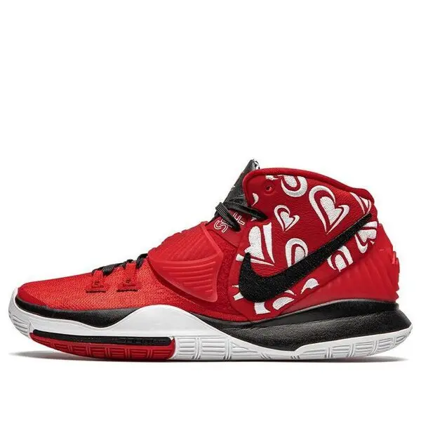 Nike X Sneaker Room Kyrie High Top Athletic Sneakers - Red/black/white