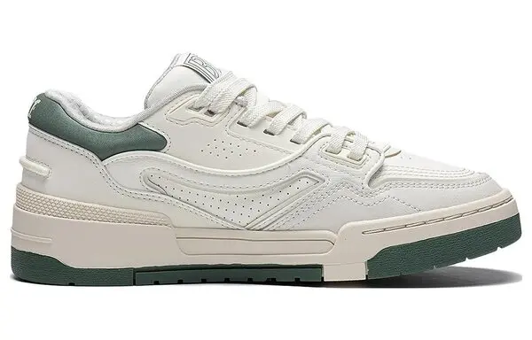 LI-NING 001 Btc "cream White Green" Agct008-1 Sneakers - White/green