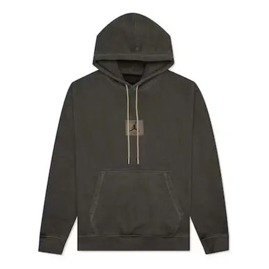 JORDAN Air Flight Heritage Washed Fleece Pullover Hoodie - Black