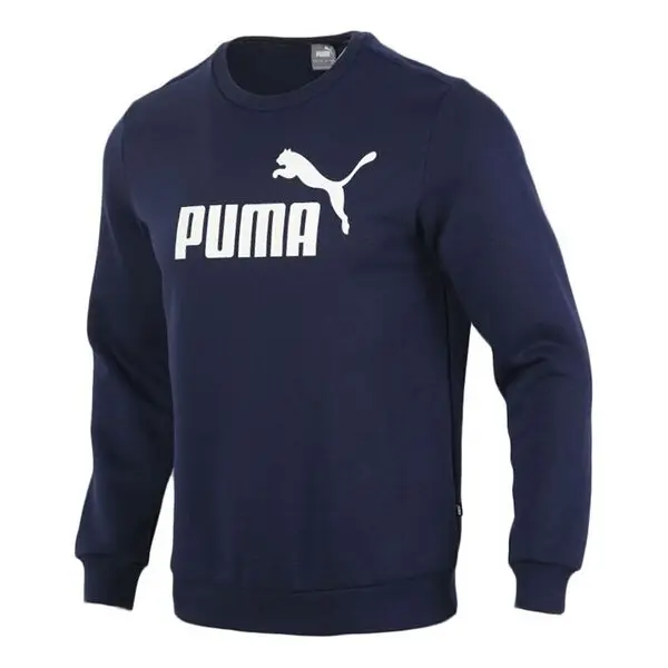 PUMA Essential Logo Knitting Pullover Fleece - Blue
