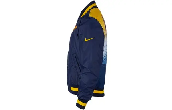 Nike Nba Golden State Warriors Fleeced Baseball Jacket