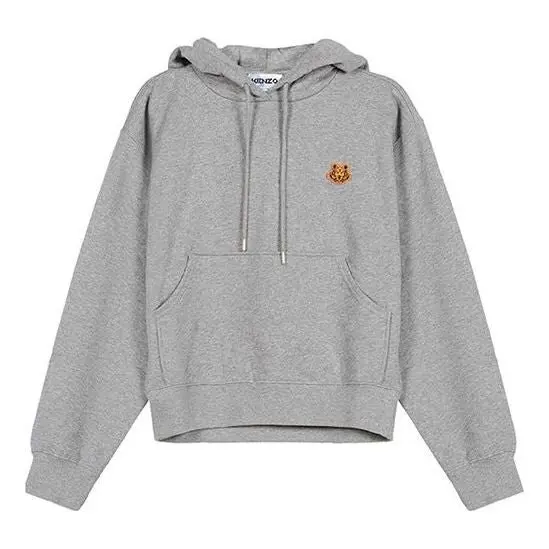 Kenzo Small Tiger Head Hoodie - Gray