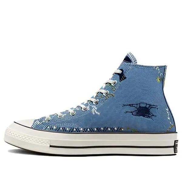 CONVERSE Chuck 70 Hi Cowboy Embroidery Sneakers - Light Blue/multi/egret