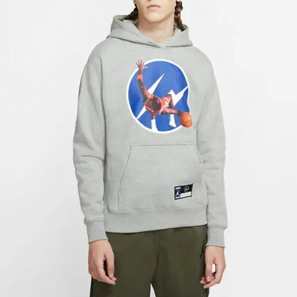 JORDAN X Fragment Design Hooded Sweatshirt - Gray