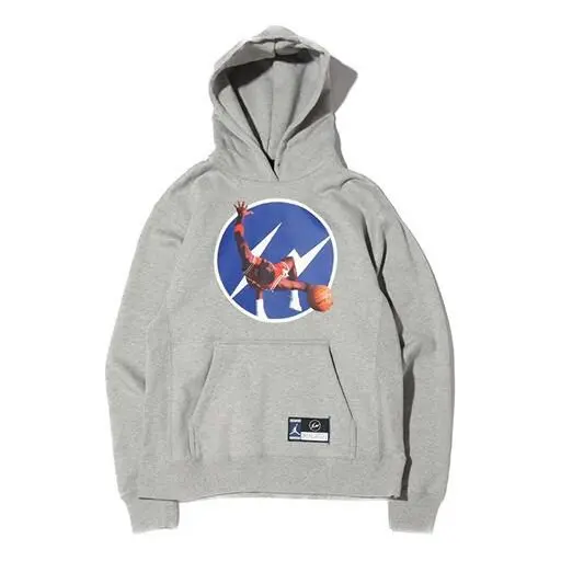 JORDAN X Fragment Design Hooded Sweatshirt - Gray