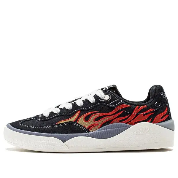 LI-NING Skate General "black Flame" Sneakers - Black/white/red