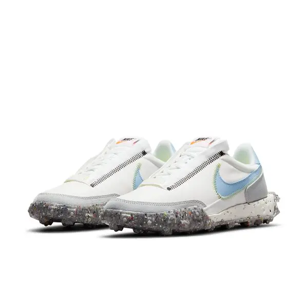 Nike Waffle Racer Crater Sneakers - Gray/white/blue