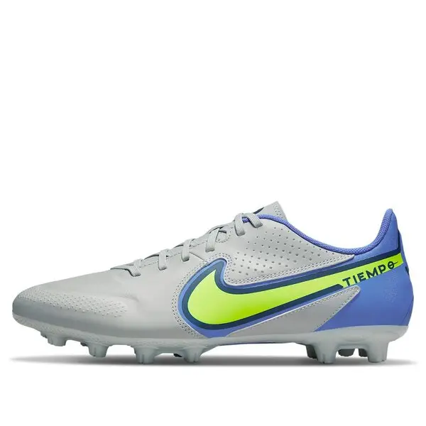 Nike Tiempo Legend 9 Academy Hg Hard Ground Soccer Cleats - Gray/green/blue