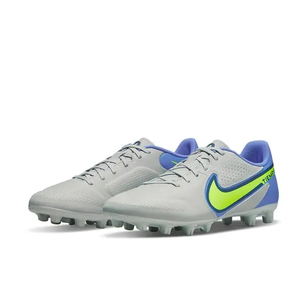 Nike Tiempo Legend 9 Academy Hg Hard Ground Soccer Cleats - Gray/green/blue
