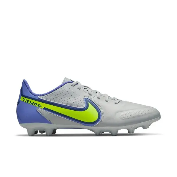 Nike Tiempo Legend 9 Academy Hg Hard Ground Soccer Cleats - Gray/green/blue