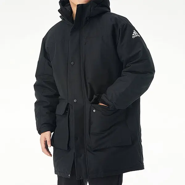 Adidas Hooded Down Jacket - Black