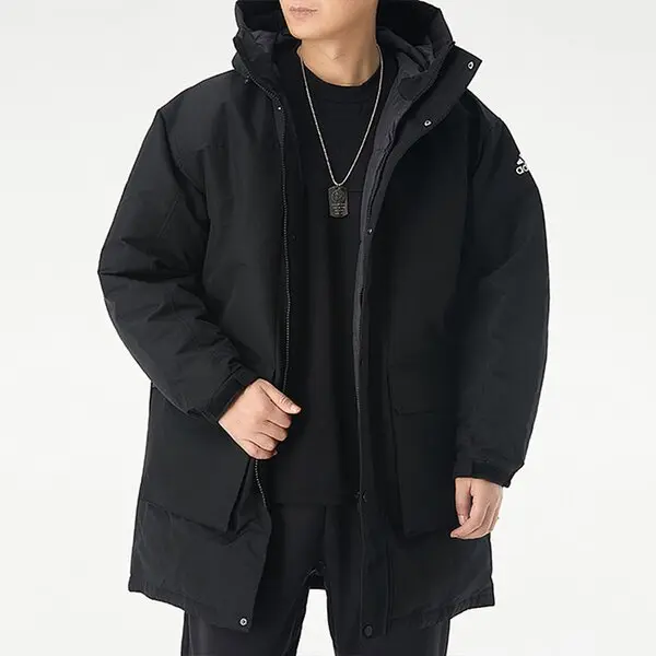 Adidas Hooded Down Jacket - Black