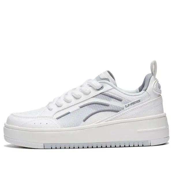 LI-NING Lifestyle Skate Sneakers - White/grey