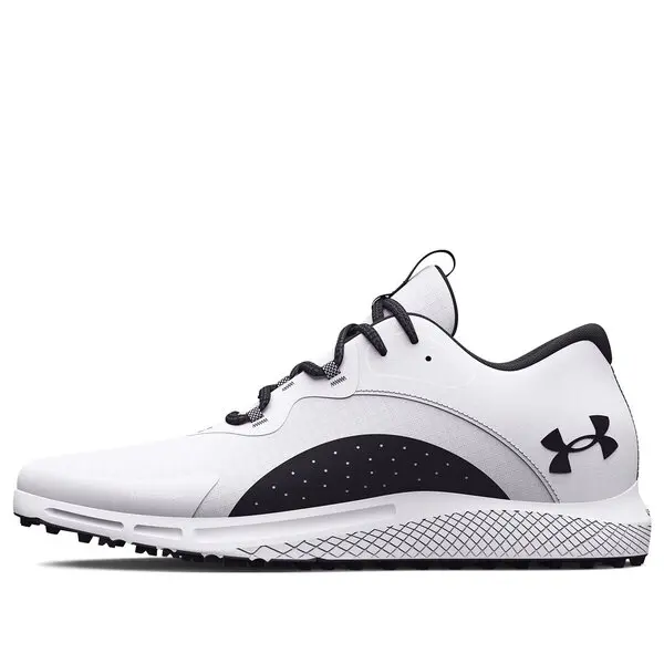 Under Armour Charged Draw 2 Spikeless Golf Shoes - White/black