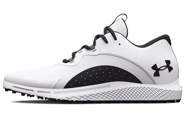 Under Armour Charged Draw 2 Spikeless Golf Shoes - White/black