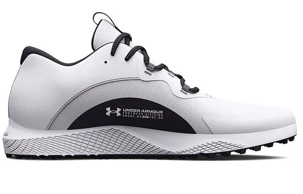 Under Armour Charged Draw 2 Spikeless Golf Shoes - White/black