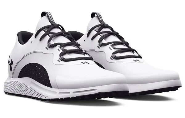 Under Armour Charged Draw 2 Spikeless Golf Shoes - White/black