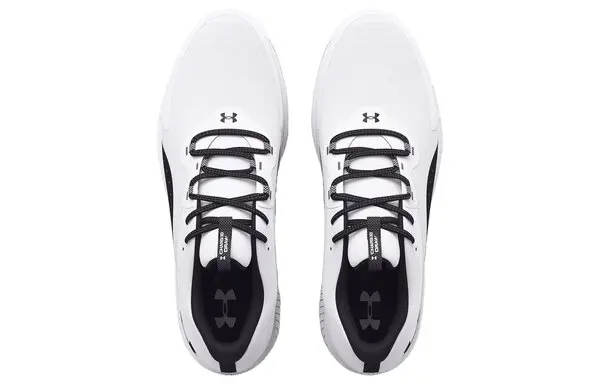 Under Armour Charged Draw 2 Spikeless Golf Shoes - White/black