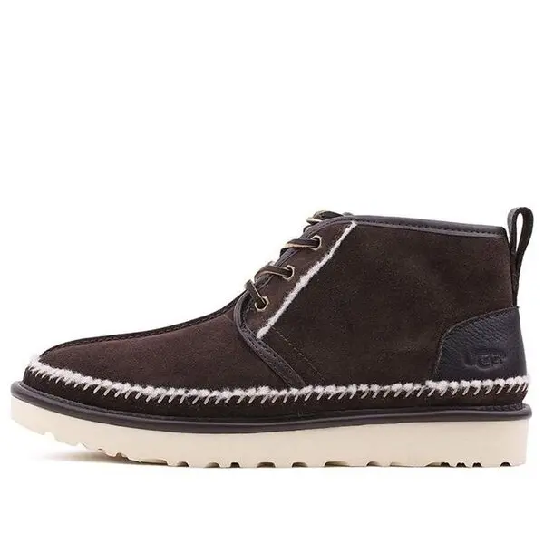 UGG Neumel Stitch Fleece Lined Ankle Boots - Brown