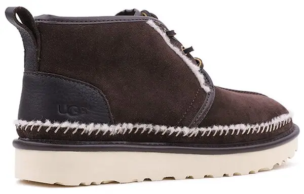 UGG Neumel Stitch Fleece Lined Ankle Boots - Brown