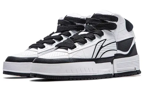 LI-NING Mileage High Top Sneakers - White/black