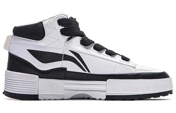 LI-NING Mileage High Top Sneakers - White/black