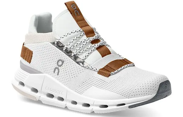 On Cloudnova Sneakers - White/pearl/brown
