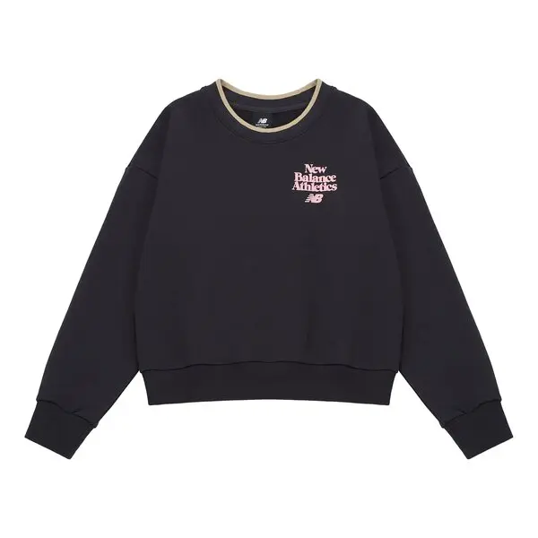 NEW BALANCE Athletics 70s Crewneck Sweatshirt - Black/pink