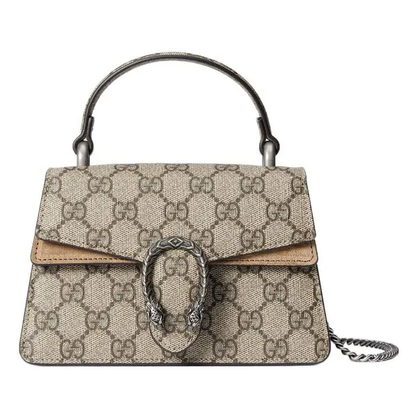 Gucci Dionysus Mini Top Handle Bag - Beige/ebony