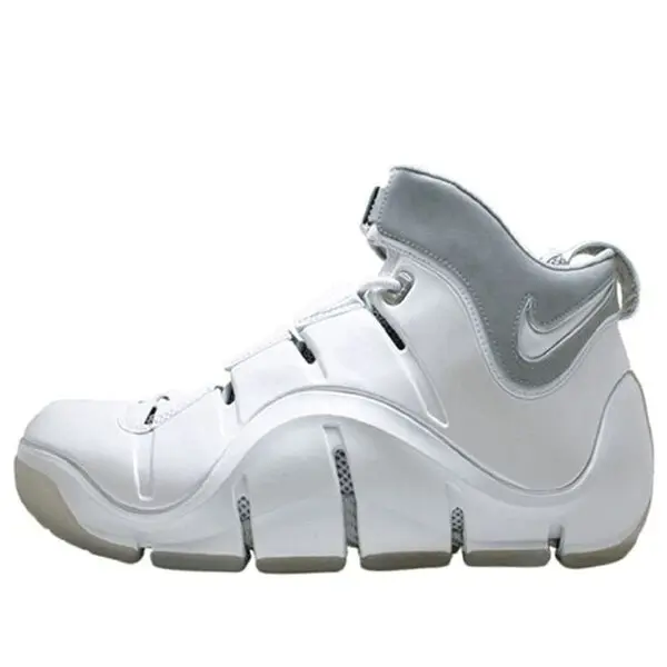 Nike Zoom Lebron 4 Mid Top Sneakers - White/grey