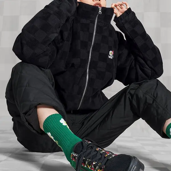 VANS Floral Cord Checker Jacket