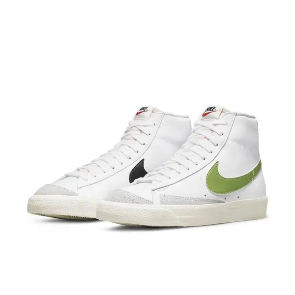 Nike Blazer Mid '77 Vintage "white Chlorophyll" High Top Sneakers - White/green/black