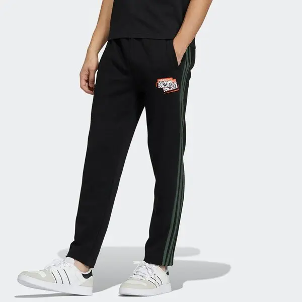 Adidas Ssfv5 Lw Tp Graffiti Printing Stripe Knit Sports Pants