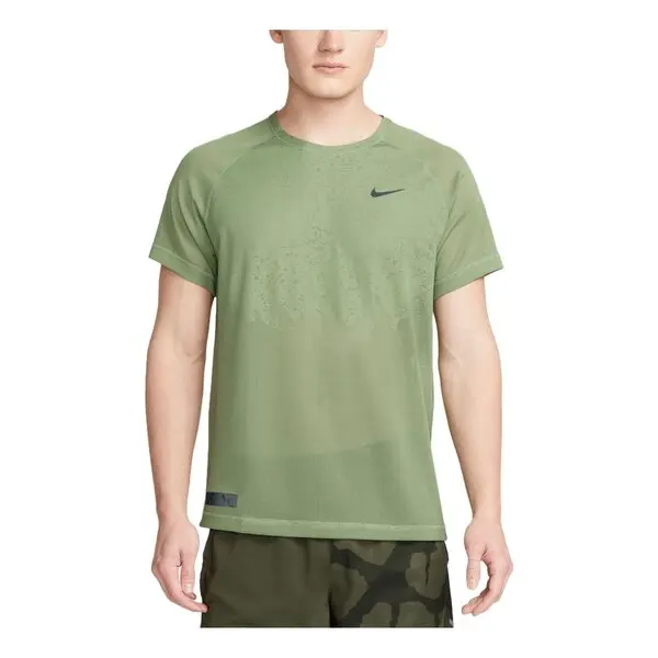 Nike Dri-fit Adv Run Division Techknit Short-sleeve Running Top - Green