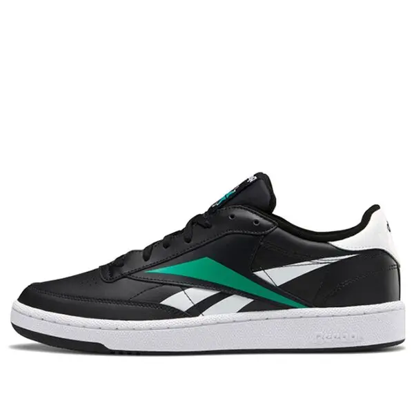 REEBOK Club C Vector Low Top Sneakers - Black/white/emerald
