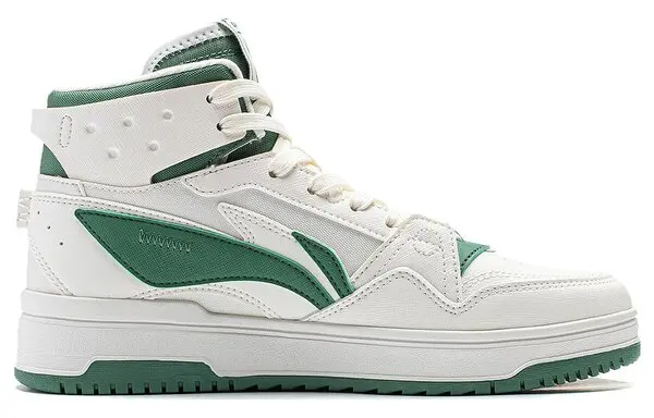 LI-NING High Top Sneakers - White/green