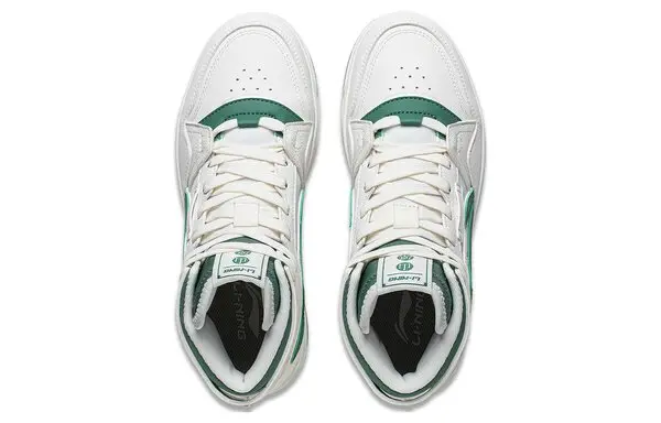 LI-NING High Top Sneakers - White/green