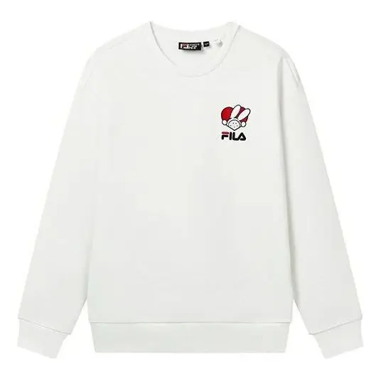 FILA Graphic Print Pullover - White/black/red