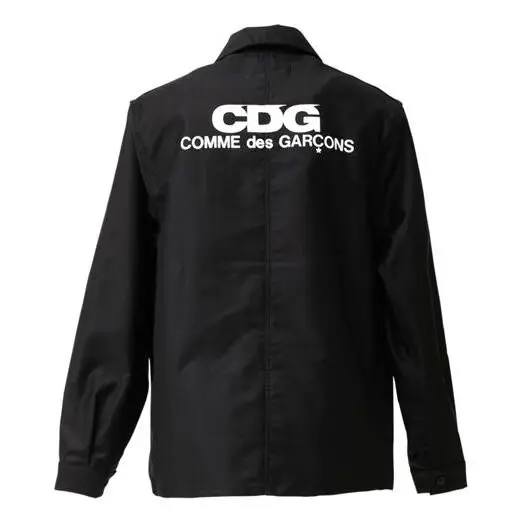 Comme Des Garçons Cdg Logo Coach Jacket - Black