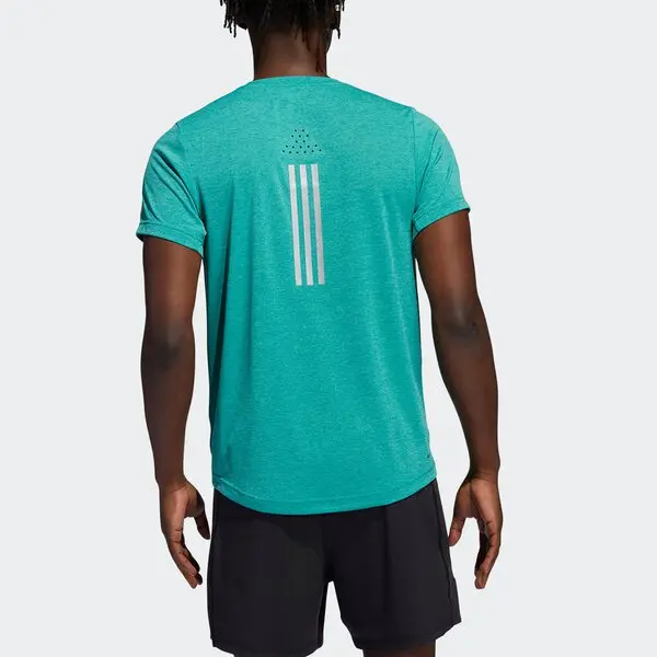 Adidas Elevate Train T Training Sports Quick Dry Short Sleeve - Green