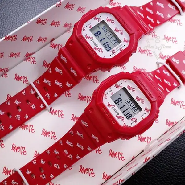 Casio Baby-g Watch Retro/classic/graffiti Design - Red