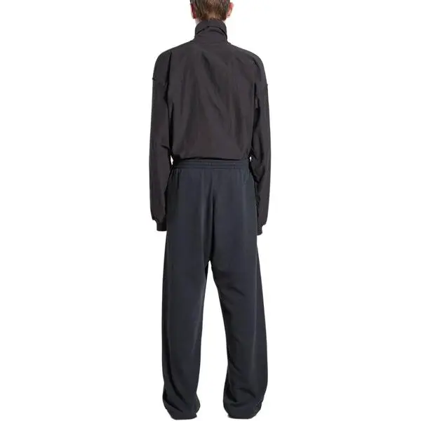 Balenciaga Stencil Type Baggy Sweatpants 'black Grey